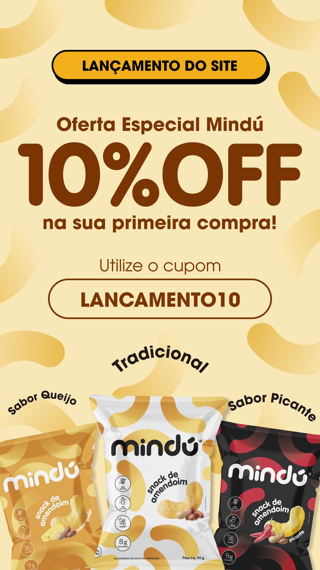 Mindú: O primeiro snack do Brasil a base de amendoim.
